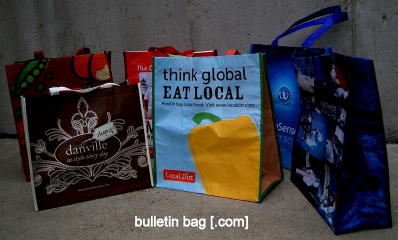 Gallery Tag: Custom Woven Reusable Grocery Bag | Bulletin Bag