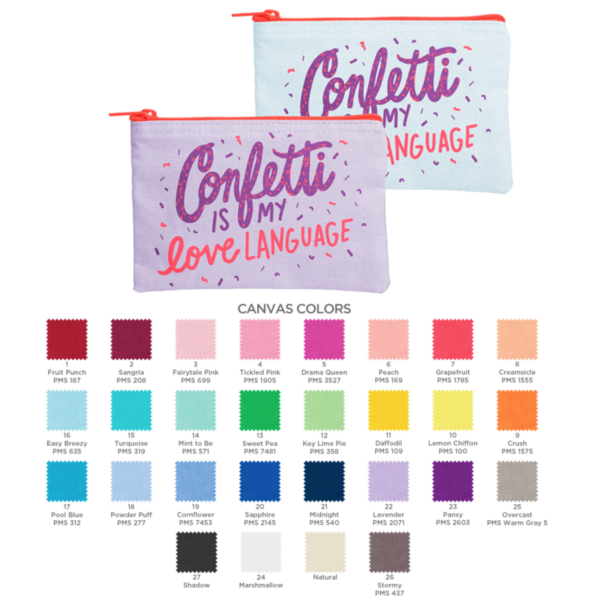 Colored Cotton Zipper Pouch | Custom Cotton Pouches | Bulletin Bag